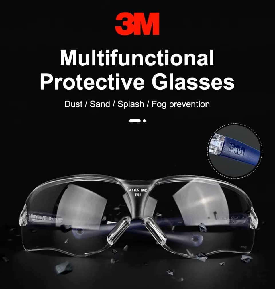 משקפי בטיחות 3M עם הגנה מקרני UV | Gavriel Tech Electronics